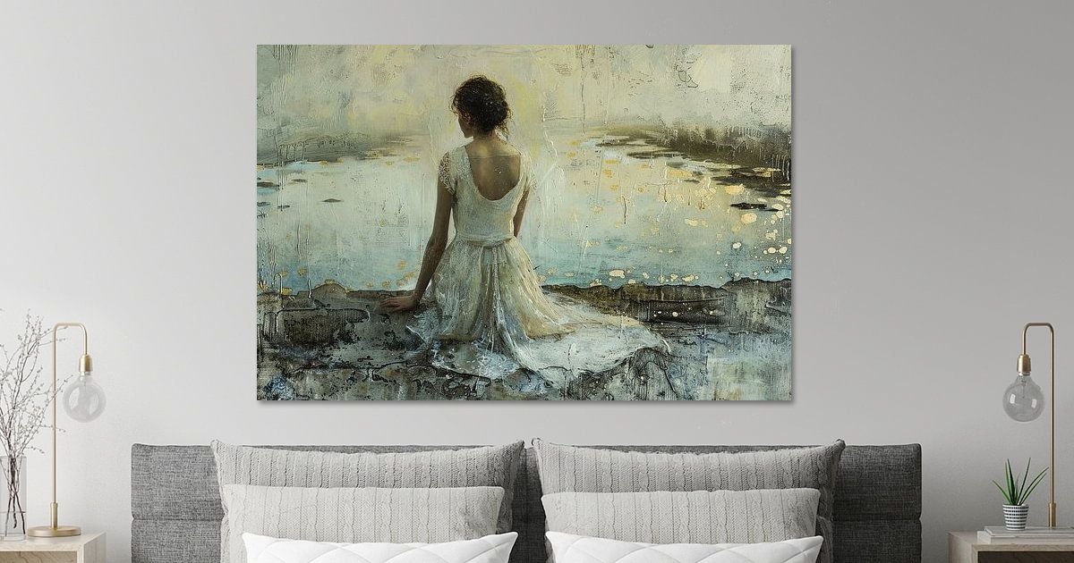 gevoel van eenzaamheid van Egon Zitter op canvas, behang en meer